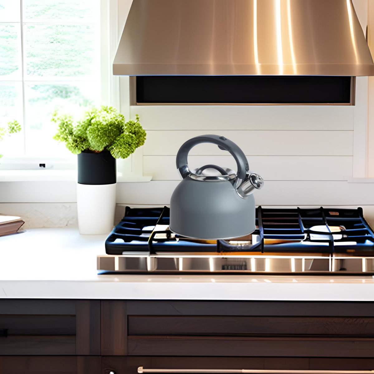 Oggi Brew Stainless Steel Whistling Tea Kettle (1.9 lt, 64 oz) & Reviews | Wayfair